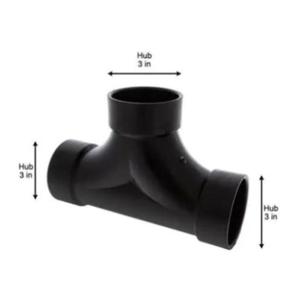 NIBCO | Other | Nibco 3 In Abs Dwv All Hub Twoway Cleanout Tee Fitting ...